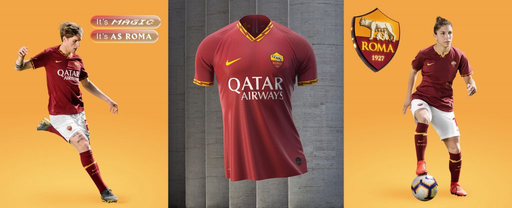L'AS Roma dévoile ses maillots 2019-2020 avec Nike