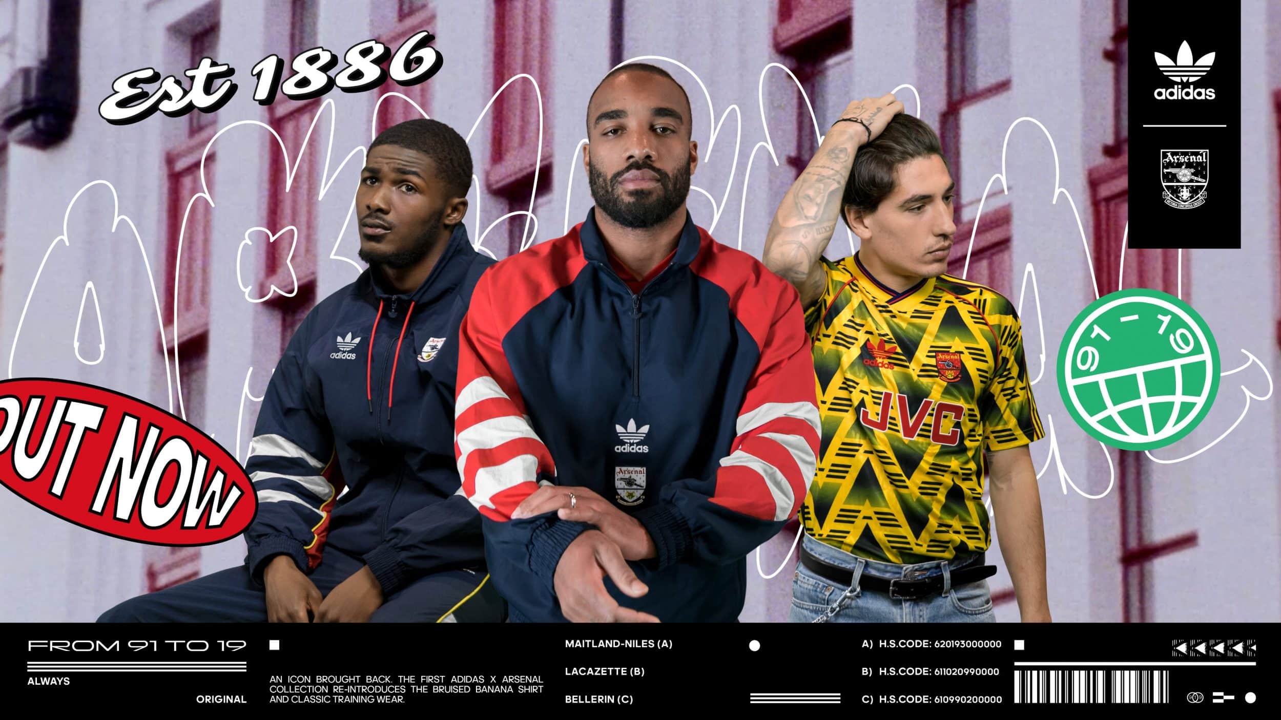 L'iconique maillot d'Arsenal est de retour grâce à adidas