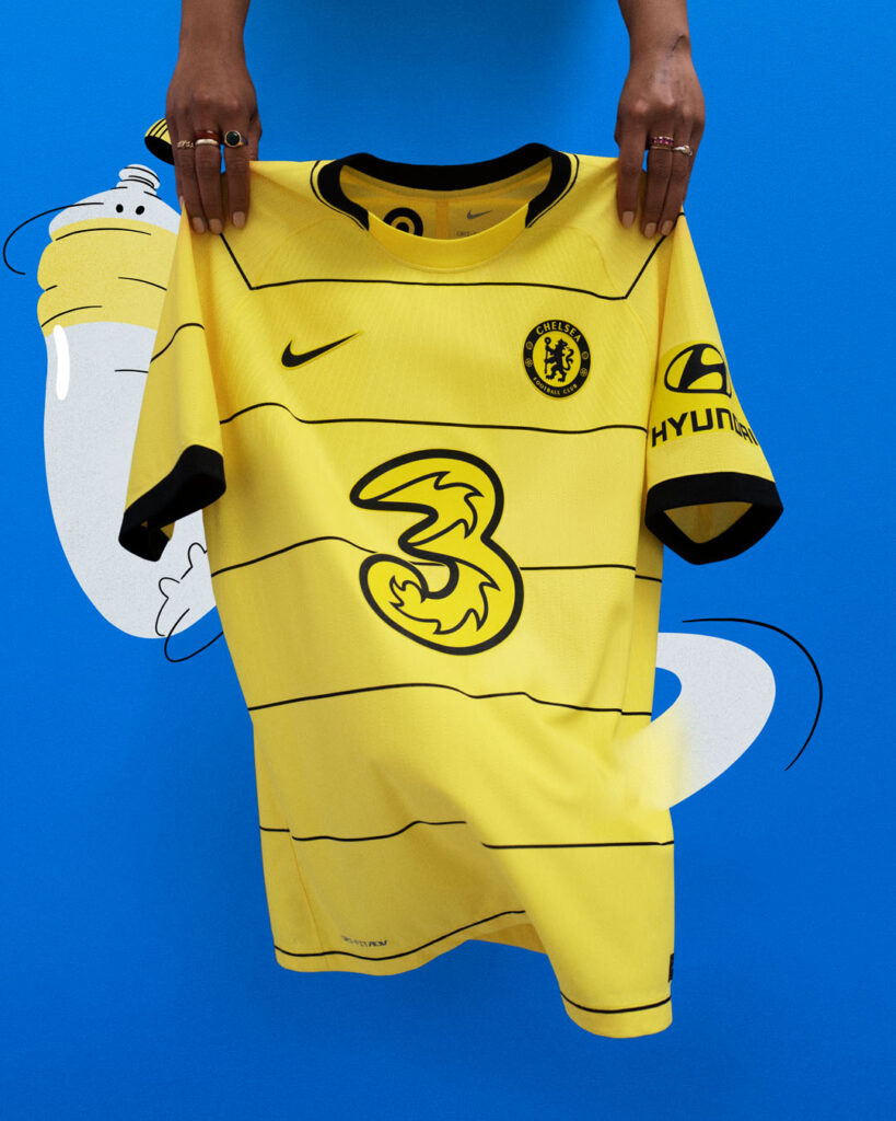Le jaune fait son retour sur le maillot extérieur de Chelsea
