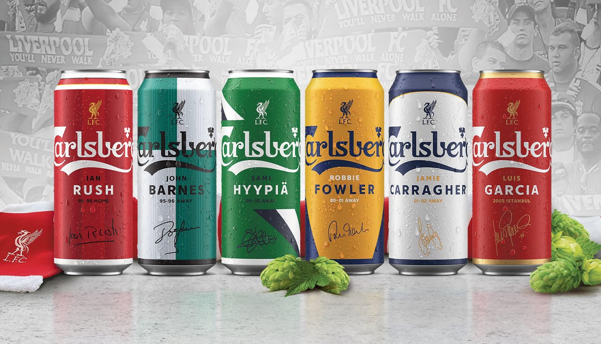 Liverpool : des bières Carlsberg aux couleurs de maillots