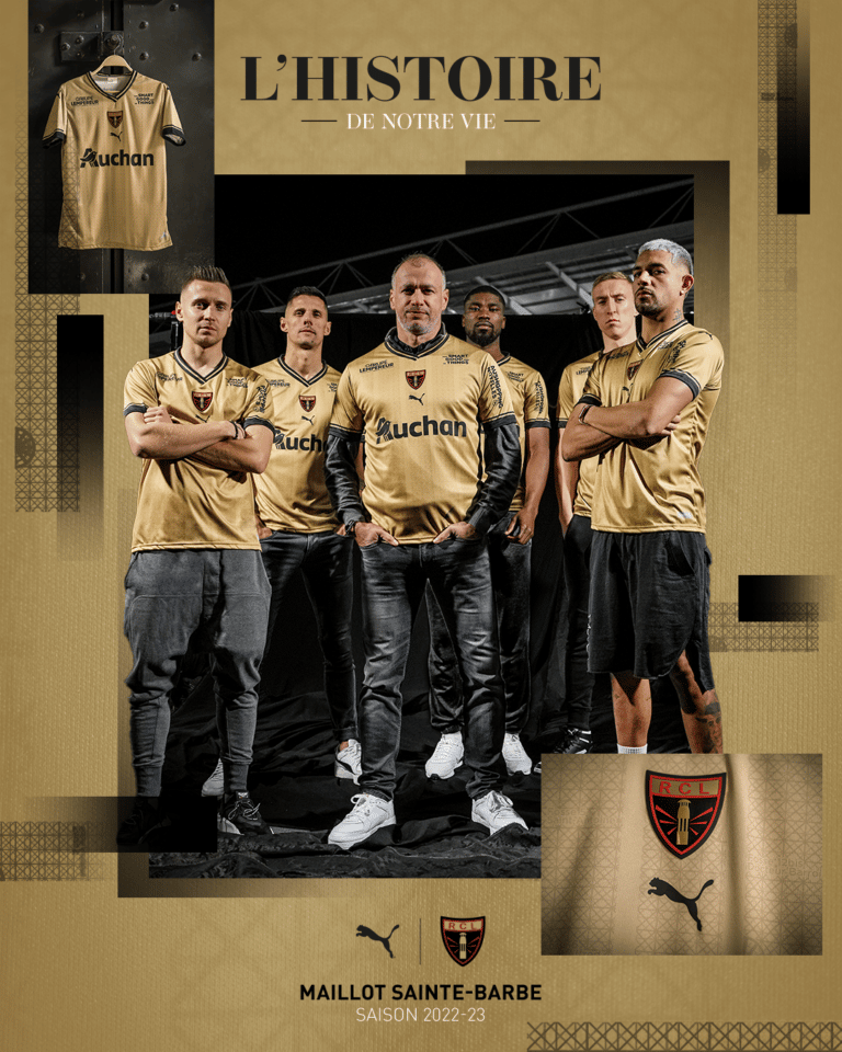 Maillot Sainte-Barbe de Lens : la tenue 22-23 présentée par PUMA
