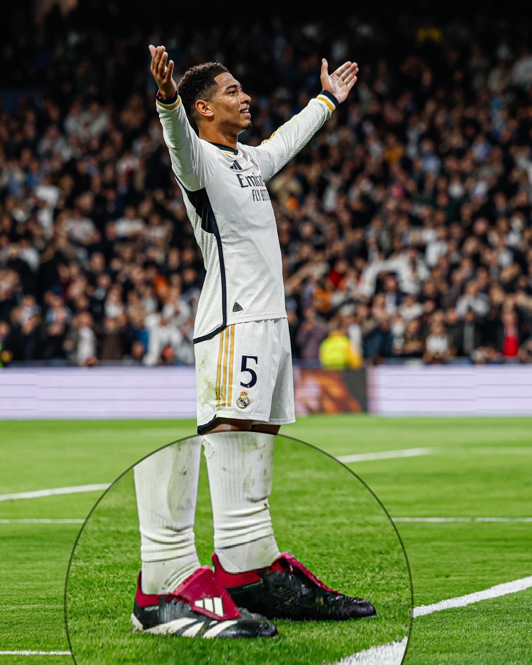 Bellingham avec une adidas Predator inédite aux pieds