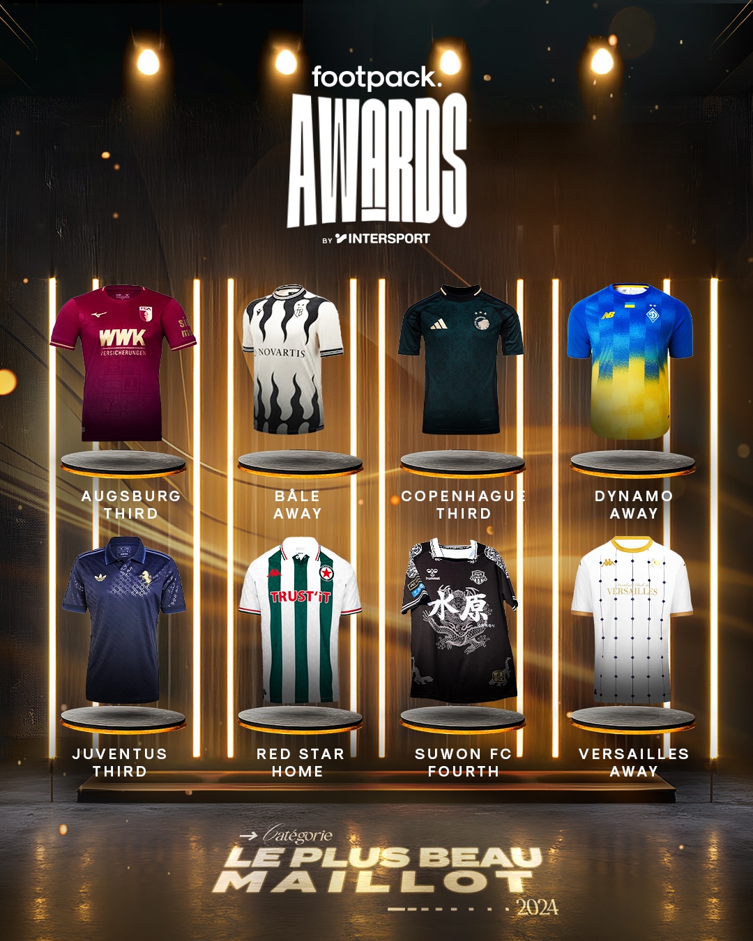 Les plus beaux maillots de foot 2024 - footpack Awards by Intersport