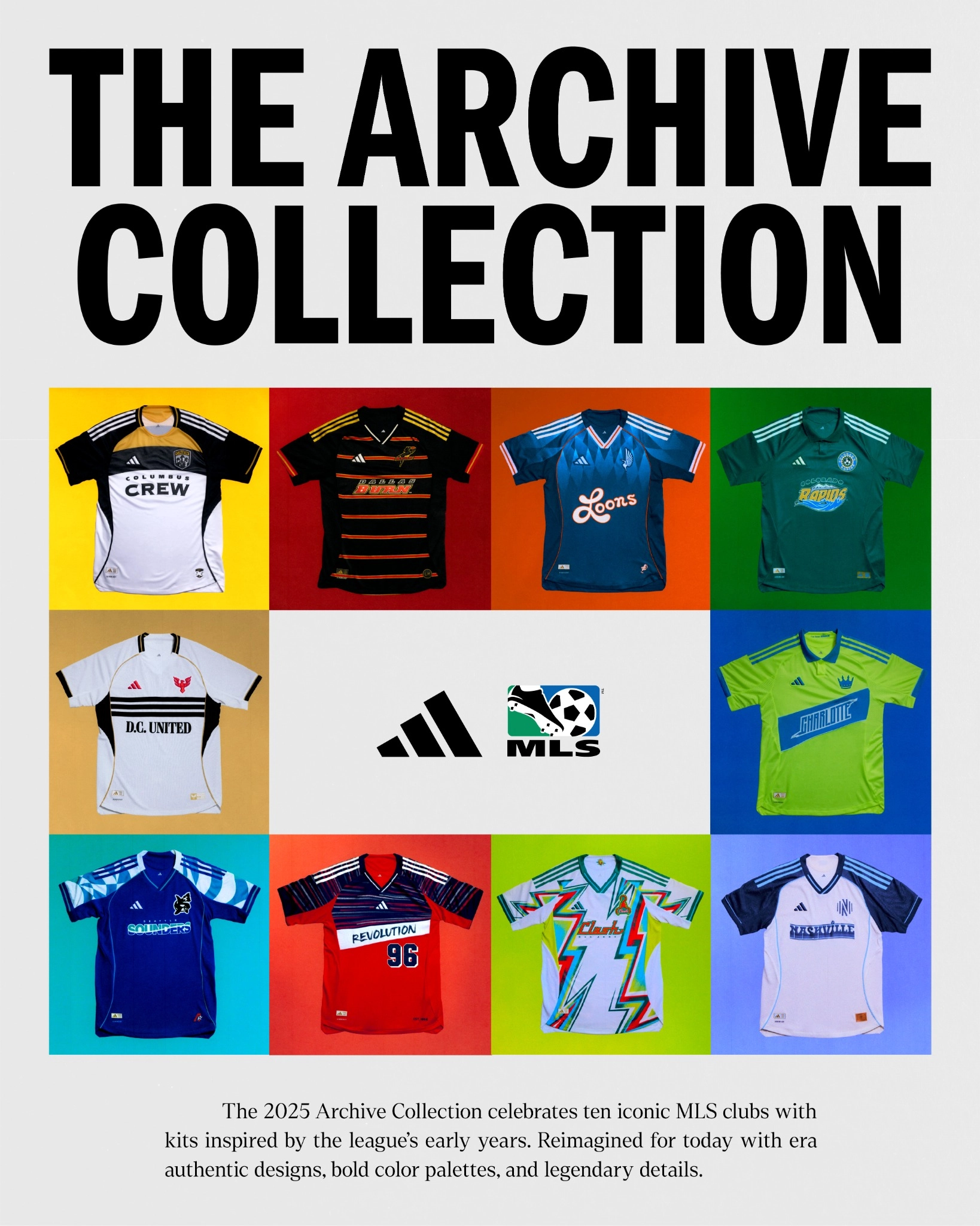 MLS : adidas présente une collection "Archives" pour 10 franchises