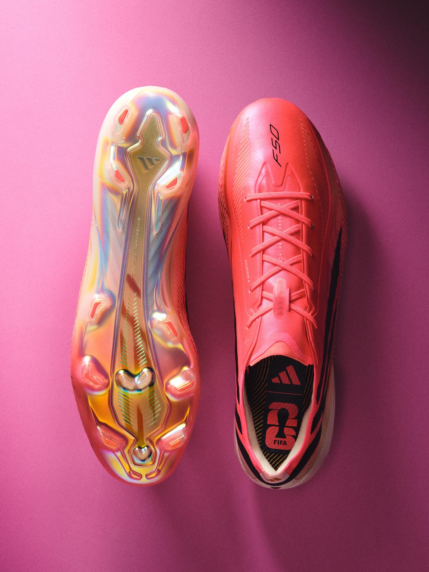 adidas aussi mise sur le rose pour ses crampons du Mondial 2026