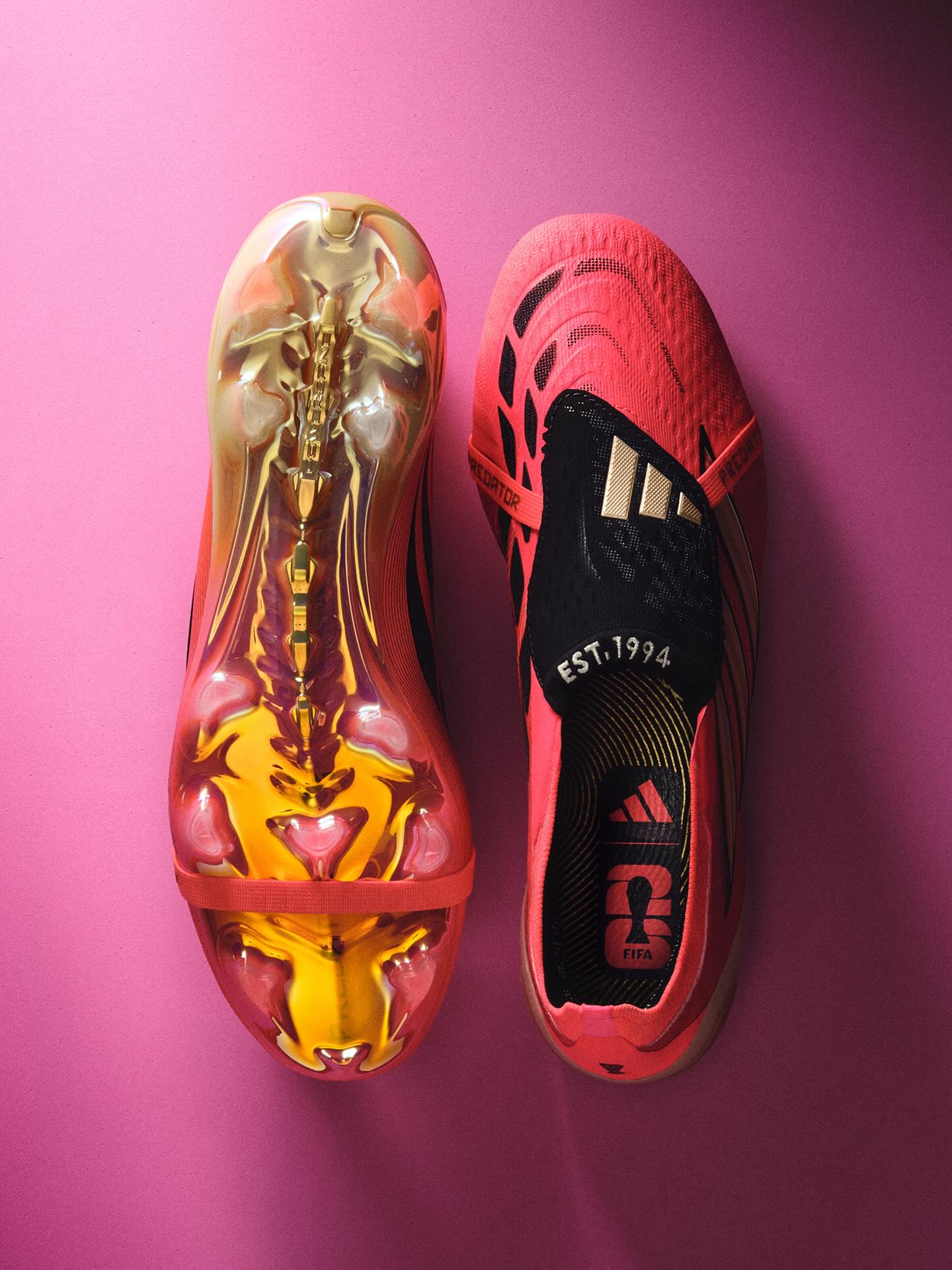 adidas aussi mise sur le rose pour ses crampons du Mondial 2026
